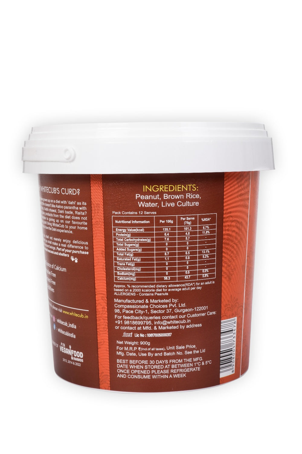 Plant Based Curd – White Cub