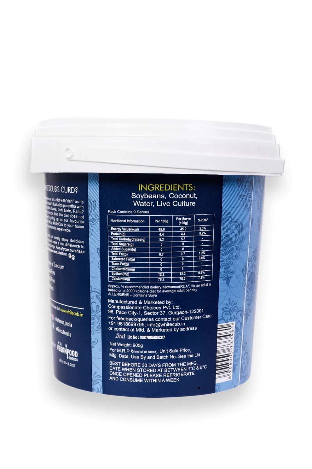Plant Based Curd – White Cub